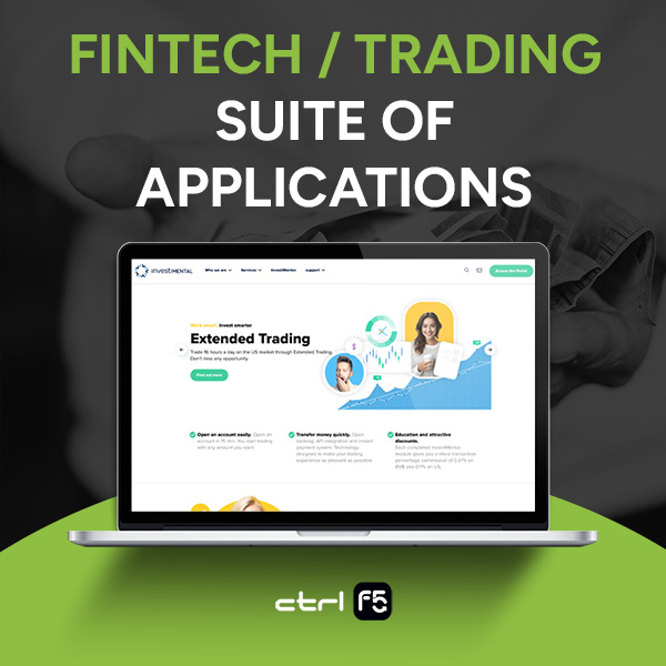 Suite Of Applications For Fintech Trading Company - ControlF5 Software